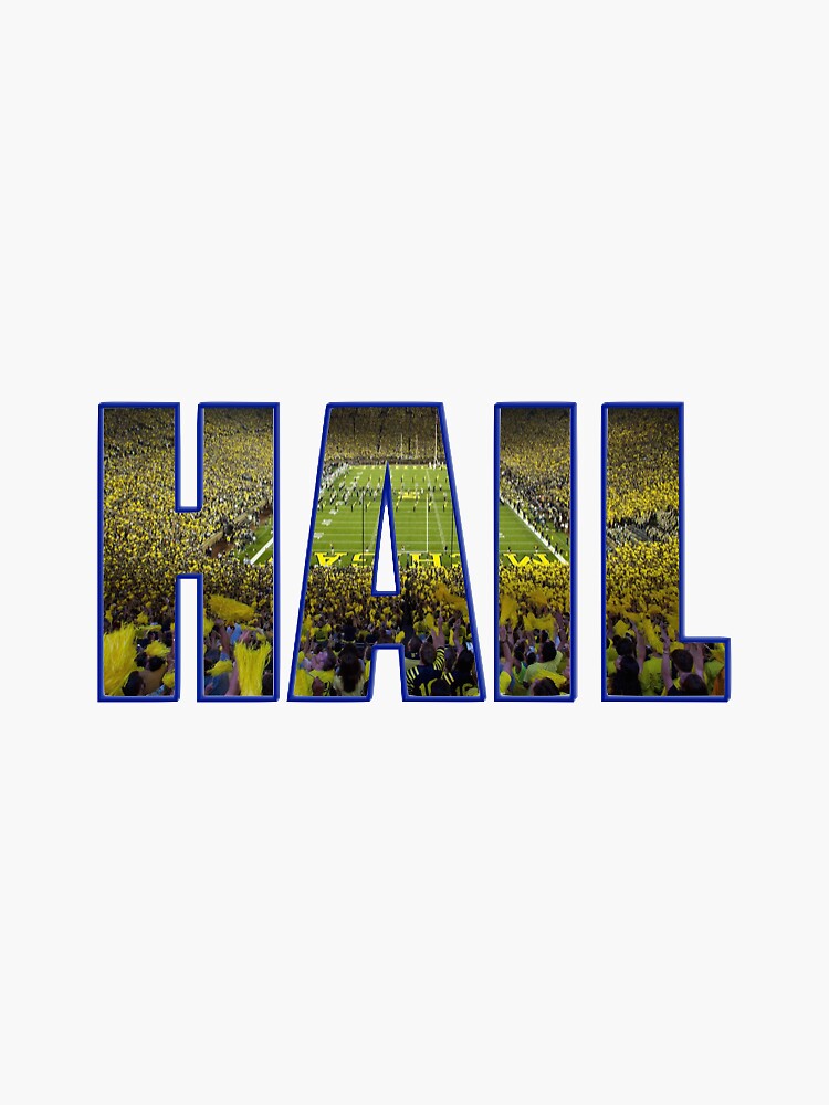 "HAIL Michigan" Sticker for Sale by shirab193 | Redbubble