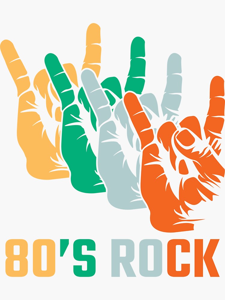 "80's Rock" Sticker for Sale by Introvebleed | Redbubble