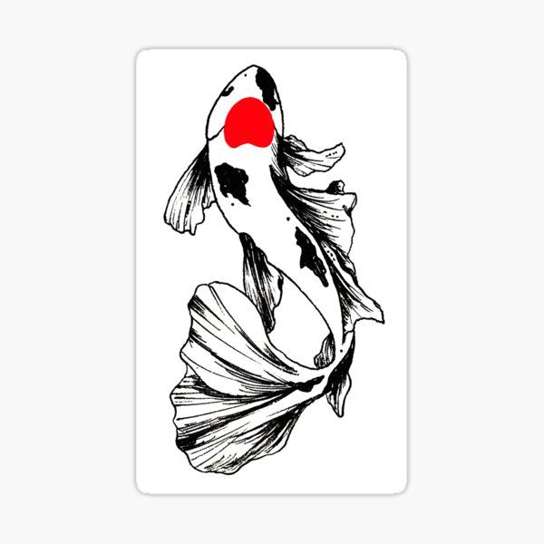 "Koi Fish" Sticker by MarshBec | Redbubble