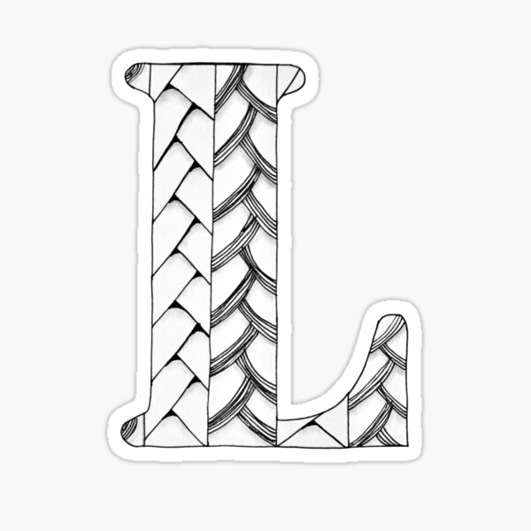 "Big Block Letter L" Sticker for Sale by mikilevran | Redbubble