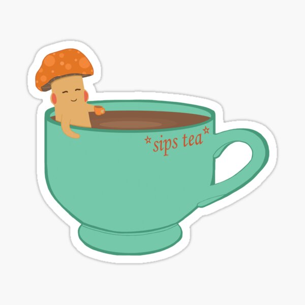 "Sips Tea Sticker" Sticker by tessamangels | Redbubble