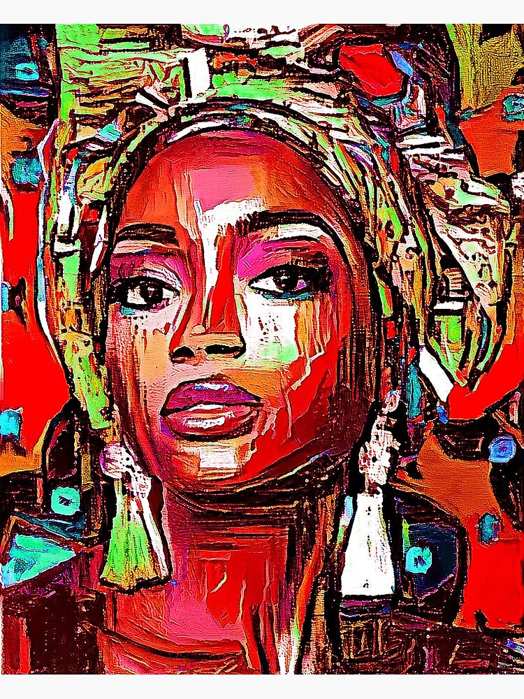 "african american woman art,black woman art,black female art" Canvas Print by Artrendshop ...