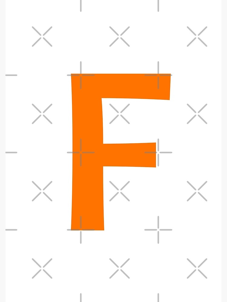 "Orange color Letter F" Poster for Sale by WECreations | Redbubble