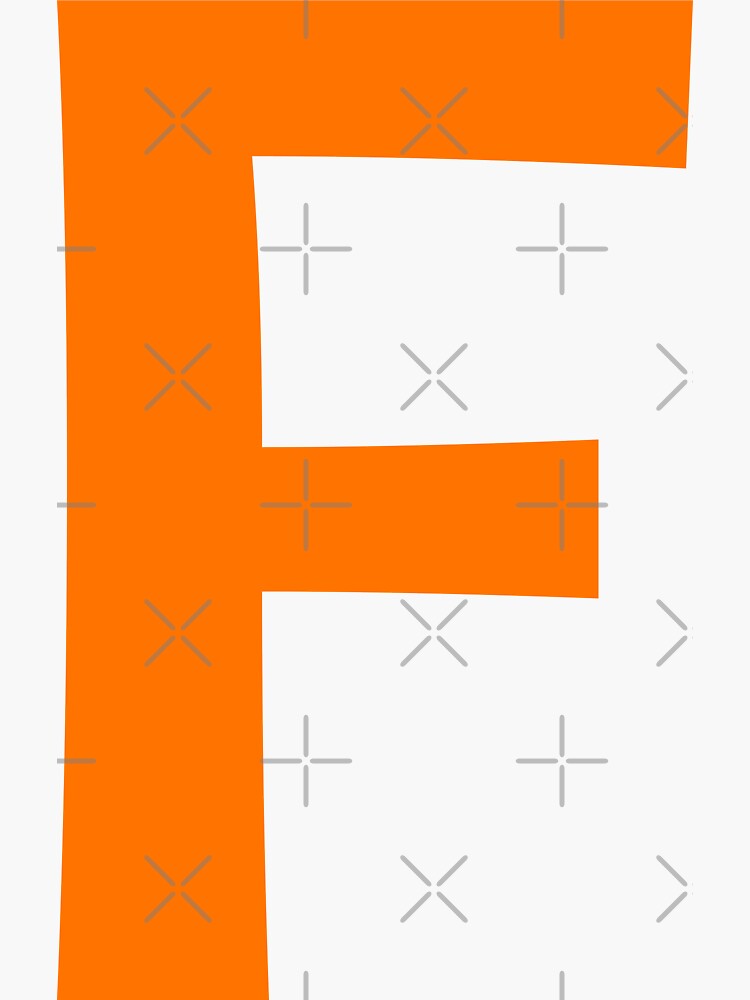 "Orange color Letter F" Sticker by WECreations | Redbubble