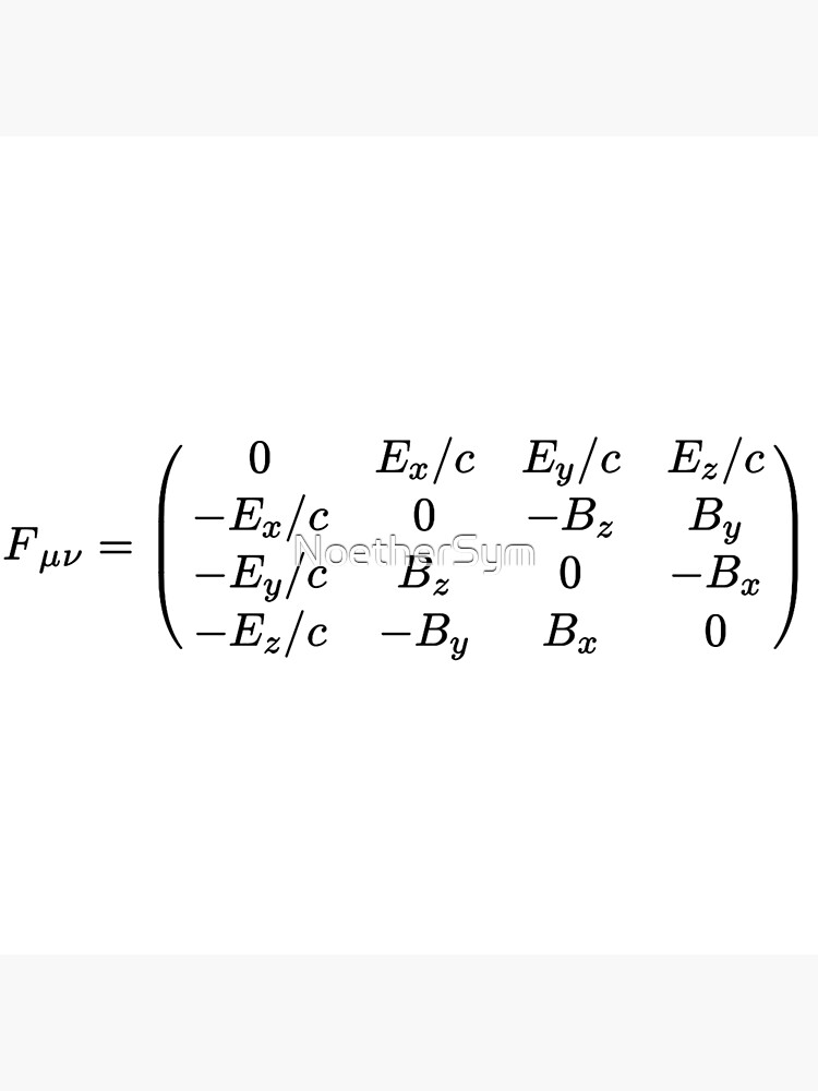 Póster «Tensor electromagnético de Faraday» de NoetherSym | Redbubble