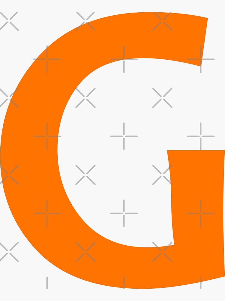 "Orange color Letter G" Sticker for Sale by WECreations | Redbubble