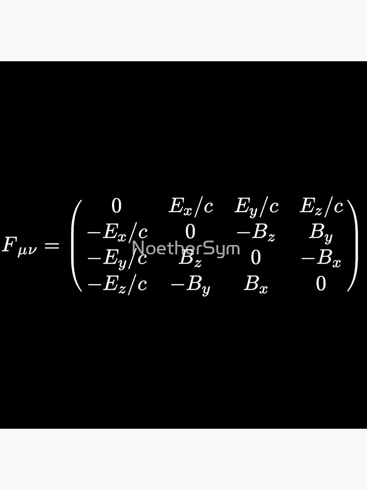 Póster «Tensor electromagnético Faraday versión oscura» de NoetherSym ...
