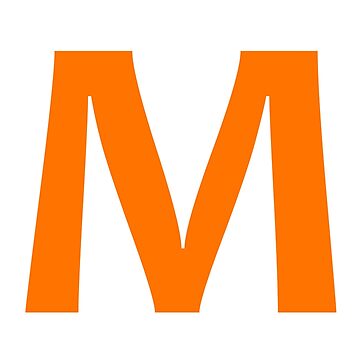 "Orange color Letter M" Sticker for Sale by WECreations | Redbubble