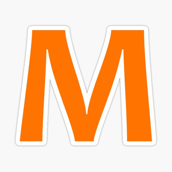 "Orange color Letter M" Sticker by WECreations | Redbubble
