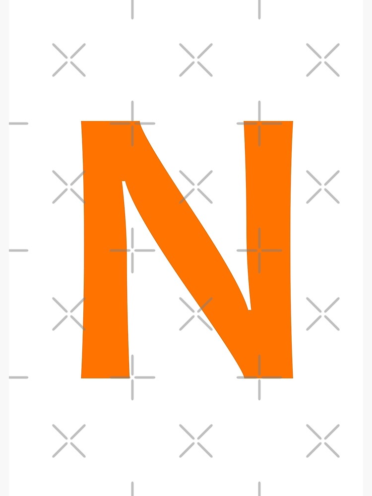 "Orange color Letter N" Poster for Sale by WECreations | Redbubble