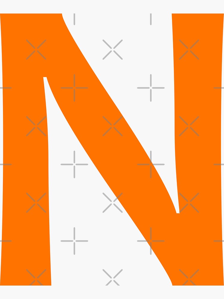 "Orange color Letter N" Sticker by WECreations | Redbubble