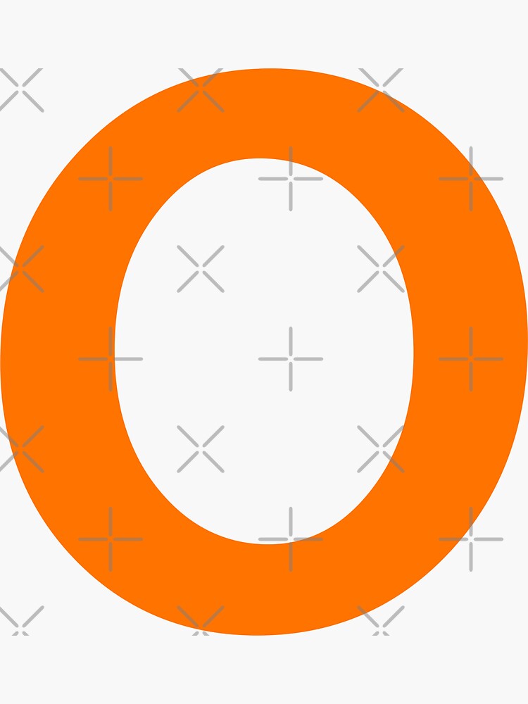 "Orange color Letter O" Sticker for Sale by WECreations | Redbubble