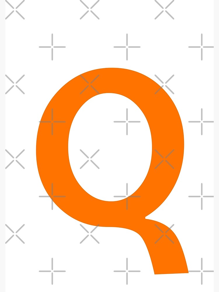 "Orange color Letter Q" Poster for Sale by WECreations | Redbubble