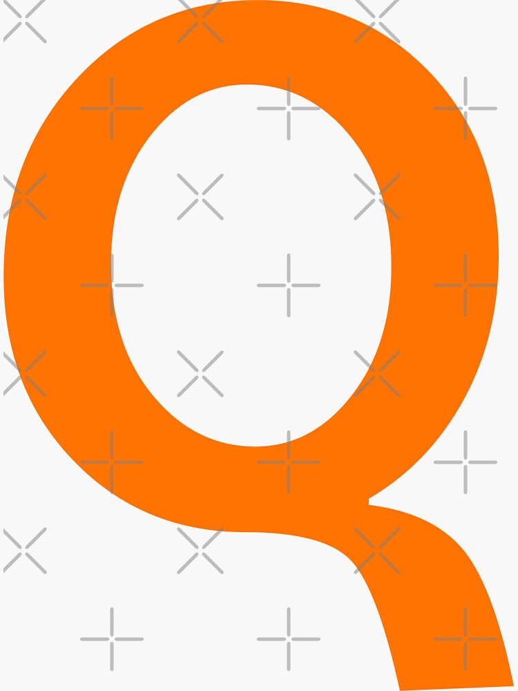 "Orange color Letter Q" Sticker for Sale by WECreations | Redbubble