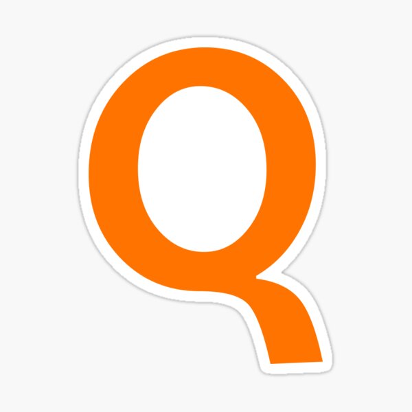 "Orange color Letter Q" Sticker for Sale by WECreations | Redbubble