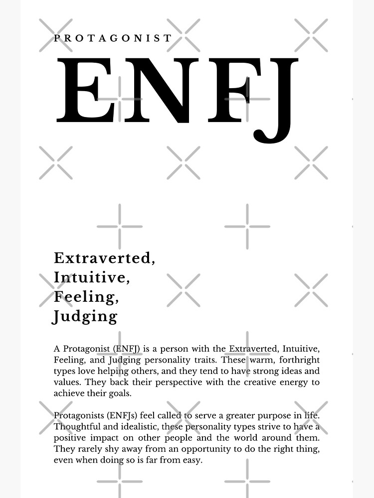 "enfj - mbti" Poster for Sale by verticalley | Redbubble