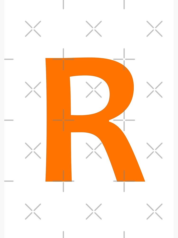 "Orange color Letter R" Poster for Sale by WECreations | Redbubble