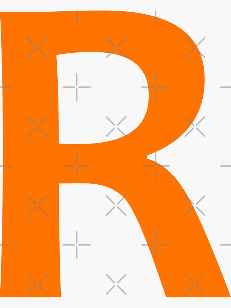 "Orange color Letter R" Sticker for Sale by WECreations | Redbubble