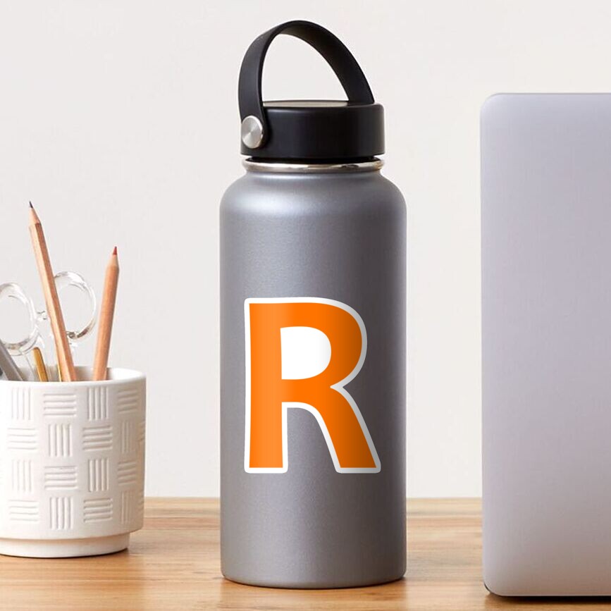 "Orange color Letter R" Sticker for Sale by WECreations | Redbubble