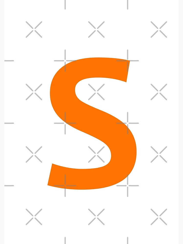 "Orange color Letter S" Poster for Sale by WECreations | Redbubble
