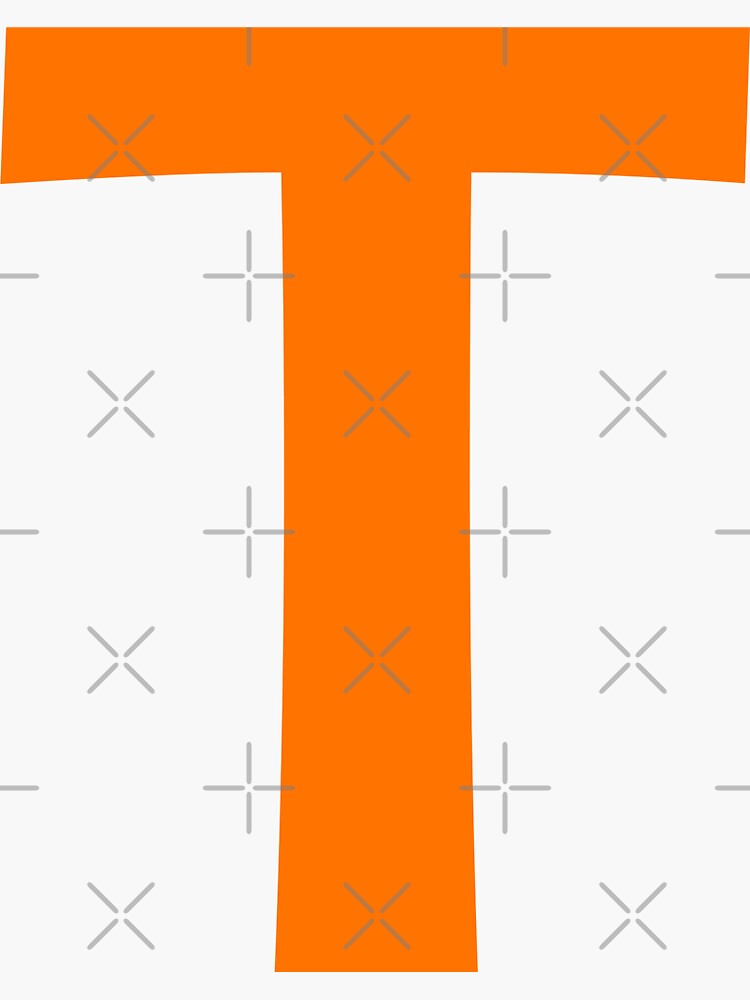 "Orange color Letter T" Sticker by WECreations | Redbubble