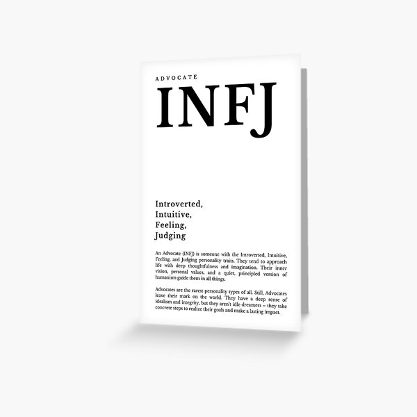 "infj - mbti" Greeting Card by verticalley | Redbubble