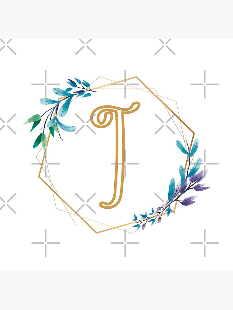 "Cursive Letter I Floral Frame" Poster for Sale by LetterMom | Redbubble