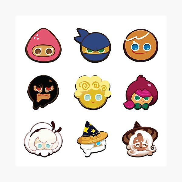 "Cookie run kingdom sticker pack or cookies set" Photographic Print by ...