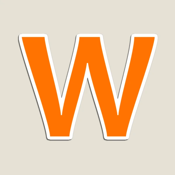 Orange Letter W