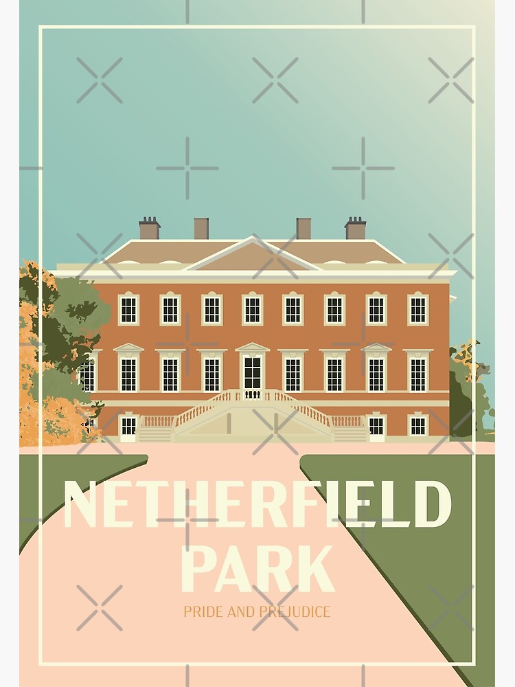 Póster «Art Deco Netherfield Park de Orgullo y prejuicio Ilustración ...