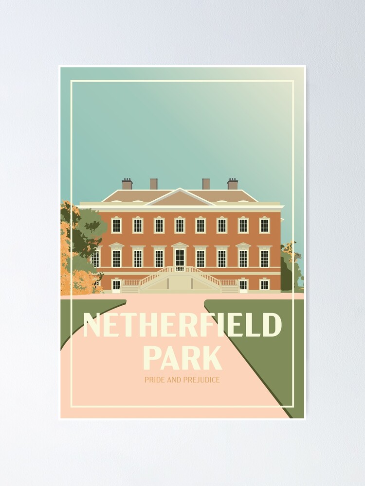 Póster «Art Deco Netherfield Park de Orgullo y prejuicio Ilustración ...