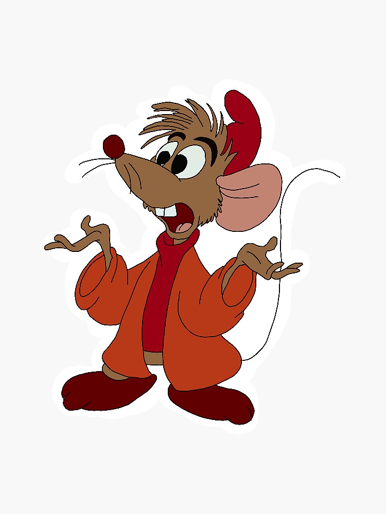 "Jaq-Cinderella" Sticker for Sale by avamlarson | Redbubble