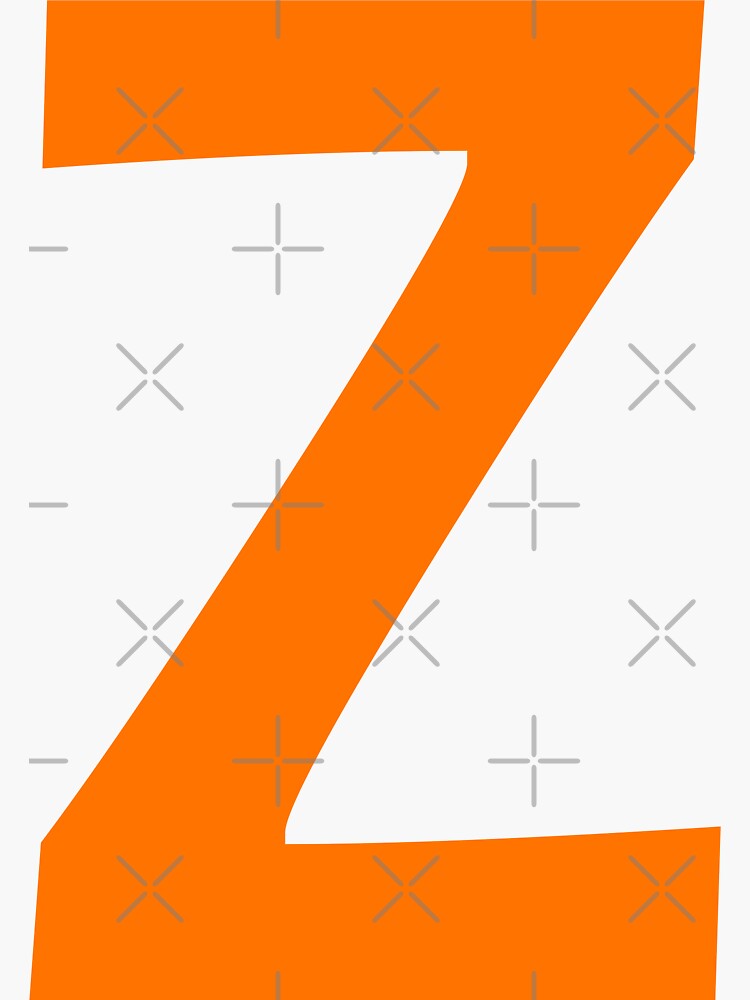 "Orange color Letter Z" Sticker for Sale by WECreations | Redbubble