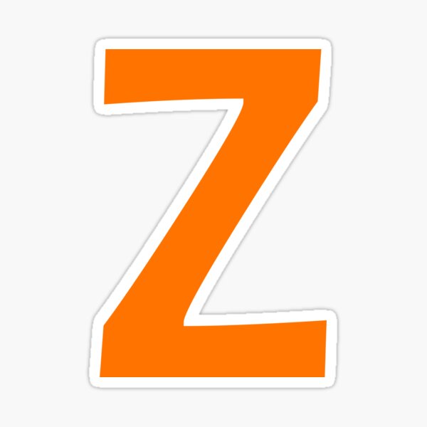 "Orange color Letter Z" Sticker for Sale by WECreations | Redbubble