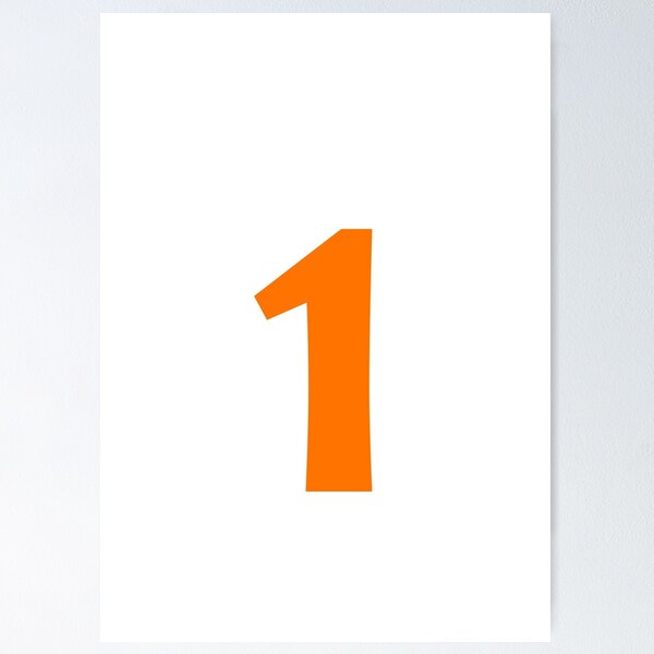 "Orange color Number 1 | Orange color Number One" Poster for Sale by ...