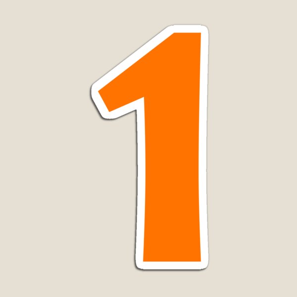 "Orange color Number 1 | Orange color Number One" Magnet for Sale by ...