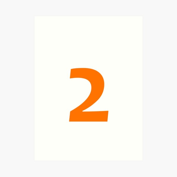 "Orange color Number 2 | Orange color Number Two" Art Print for Sale by ...