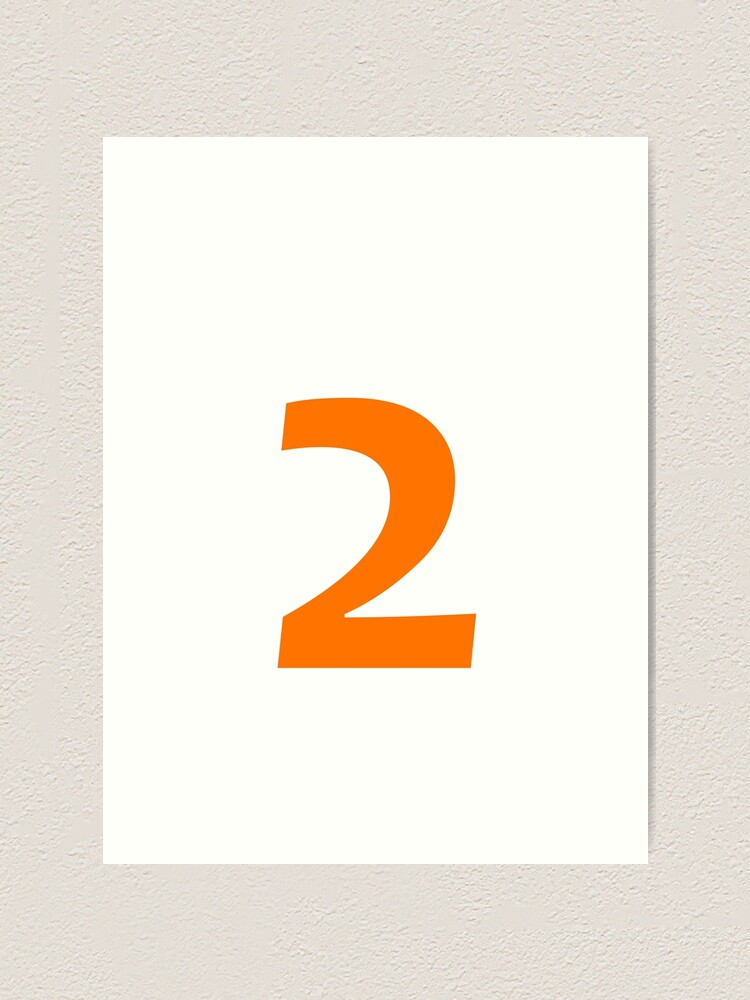 "Orange color Number 2 | Orange color Number Two" Art Print for Sale by ...