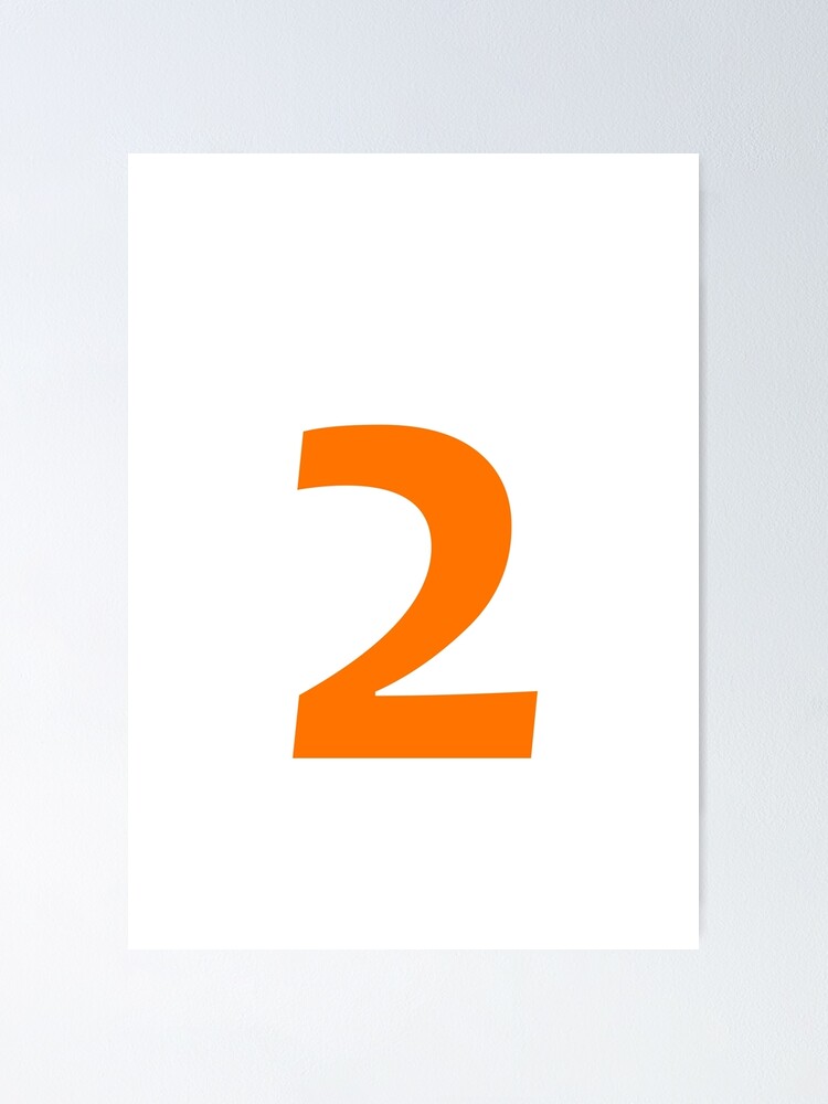 "Orange color Number 2 | Orange color Number Two" Poster for Sale by ...