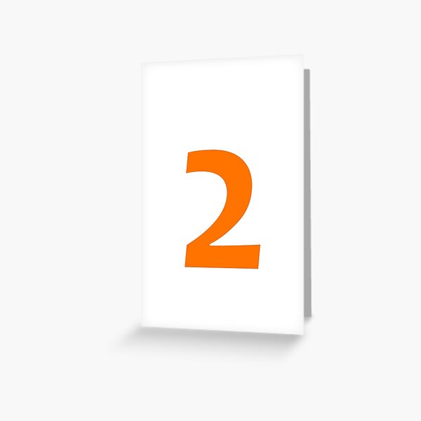 "Orange color Number 2 | Orange color Number Two" Greeting Card by ...