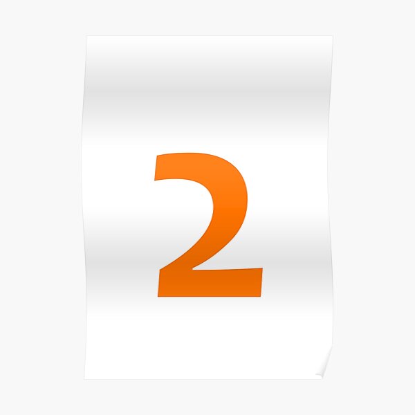 "Orange color Number 2 | Orange color Number Two" Poster for Sale by ...