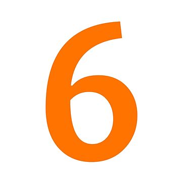 "Orange color Number 6 | Orange color Number Six" Sticker for Sale by ...