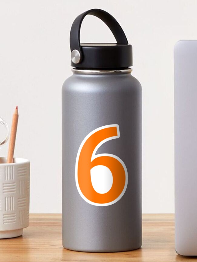 "Orange color Number 6 | Orange color Number Six" Sticker for Sale by ...