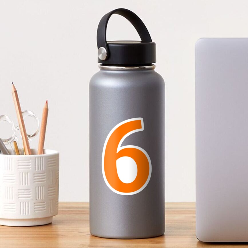 "Orange color Number 6 | Orange color Number Six" Sticker by ...