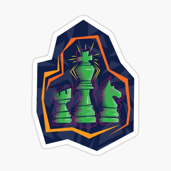 "Chess-King, Knight and Rook" Sticker for Sale by SergioDC | Redbubble