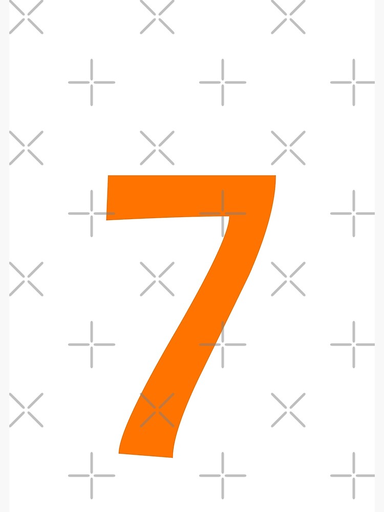 Lámina fotográfica «Número de color naranja 7 | Número siete de color ...