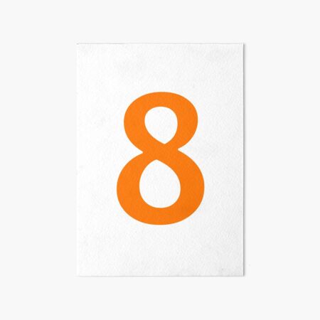 "Orange color Number 8 | Orange color Number Eight" Art Board Print by ...