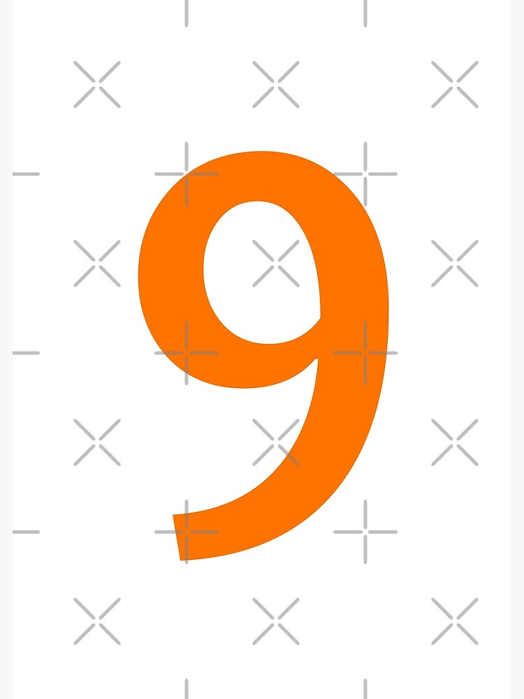 "Orange color Number 9 | Orange color Number Nine" Poster for Sale by ...