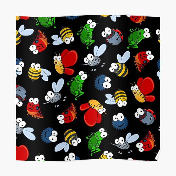 "cute bugs" Poster for Sale by artbyrosse | Redbubble