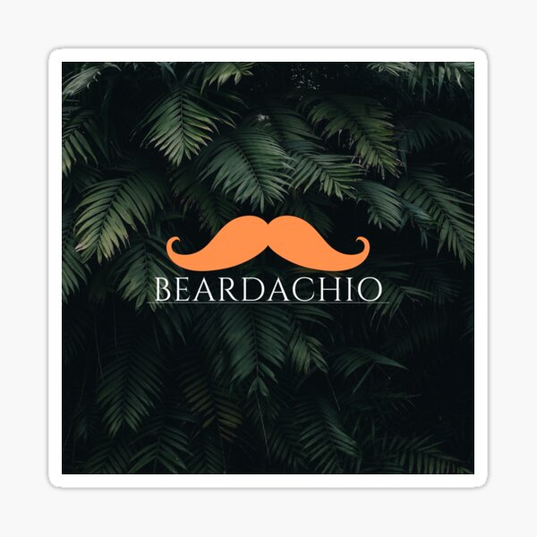 "beard men style addicted" Sticker for Sale by BEARDACHIO | Redbubble